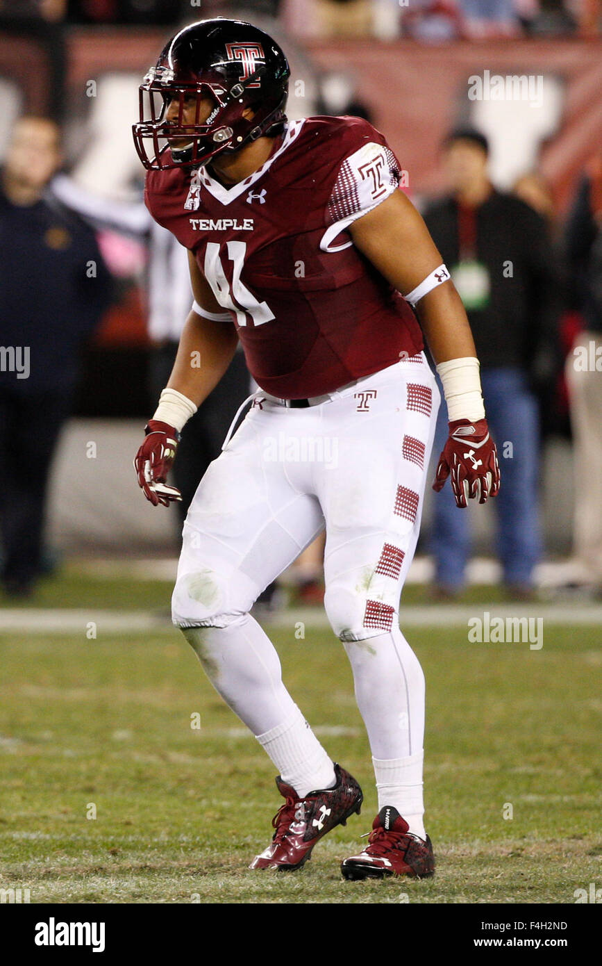 October 17, 2015: Temple Owls linebacker Jarred Alwan (41) in action ...