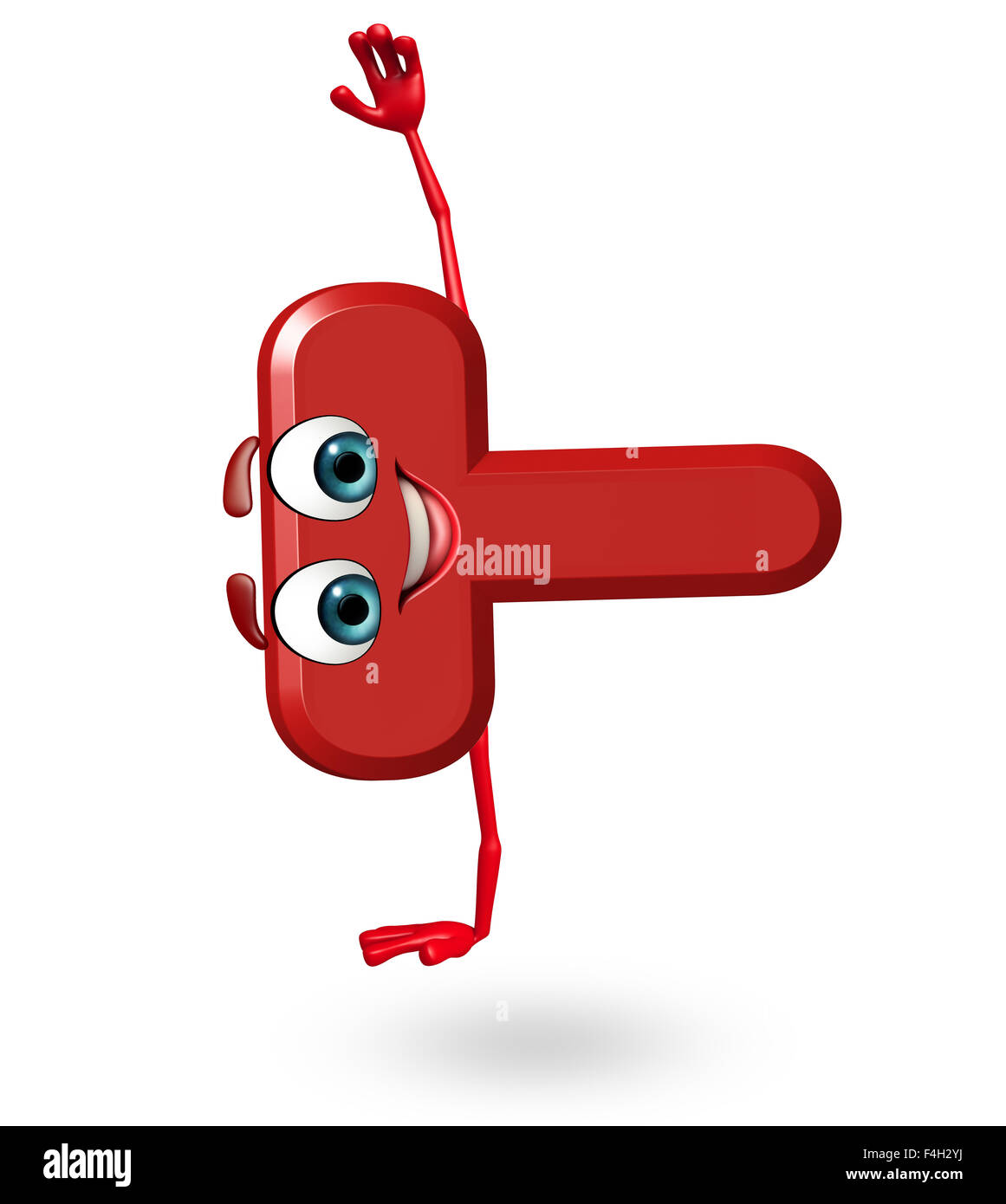 3d rendered illustration of alphabet T Cartoon Character Stock Photo ...