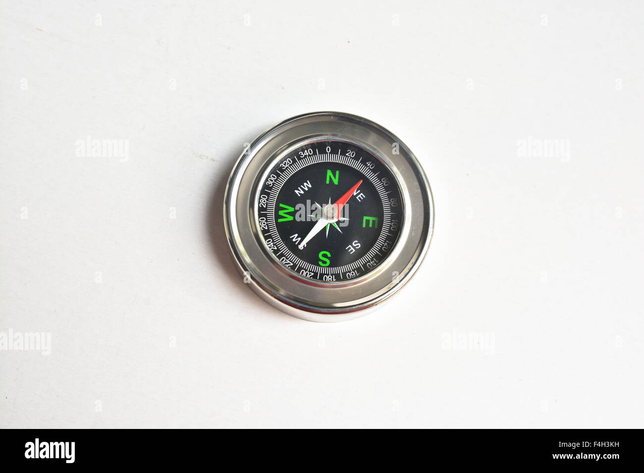 Compass. Photo of magnetic compass on white background Stock Photo - Alamy