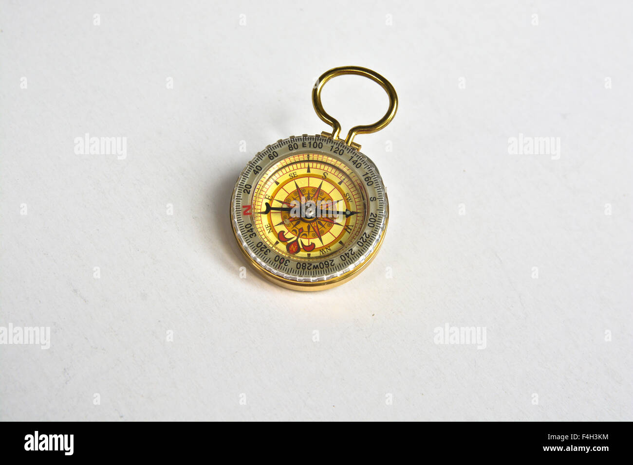Compass. Photo of magnetic compass on white background Stock Photo - Alamy