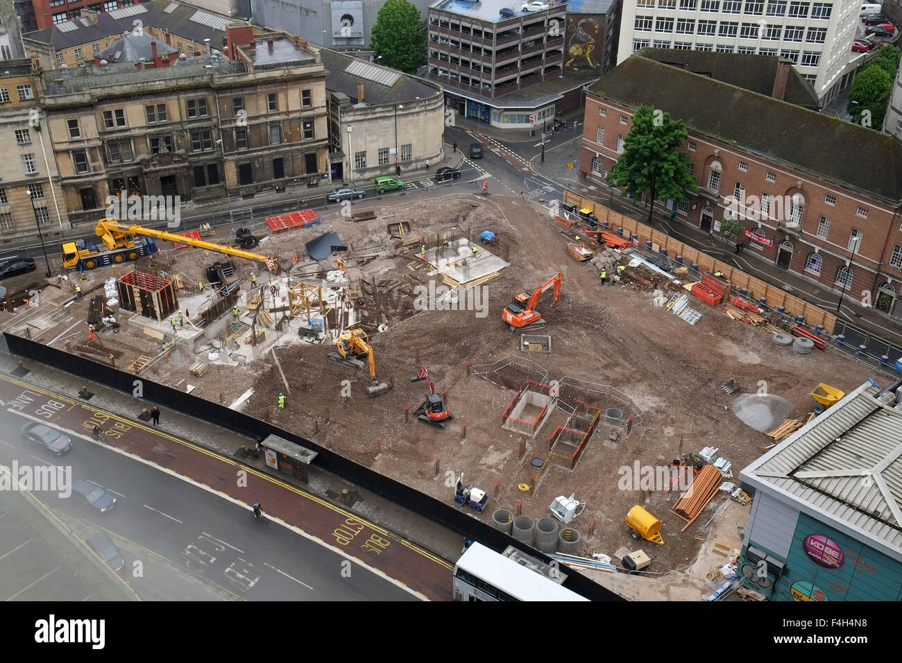Early stages of a construction project in central Bristol, for student ...