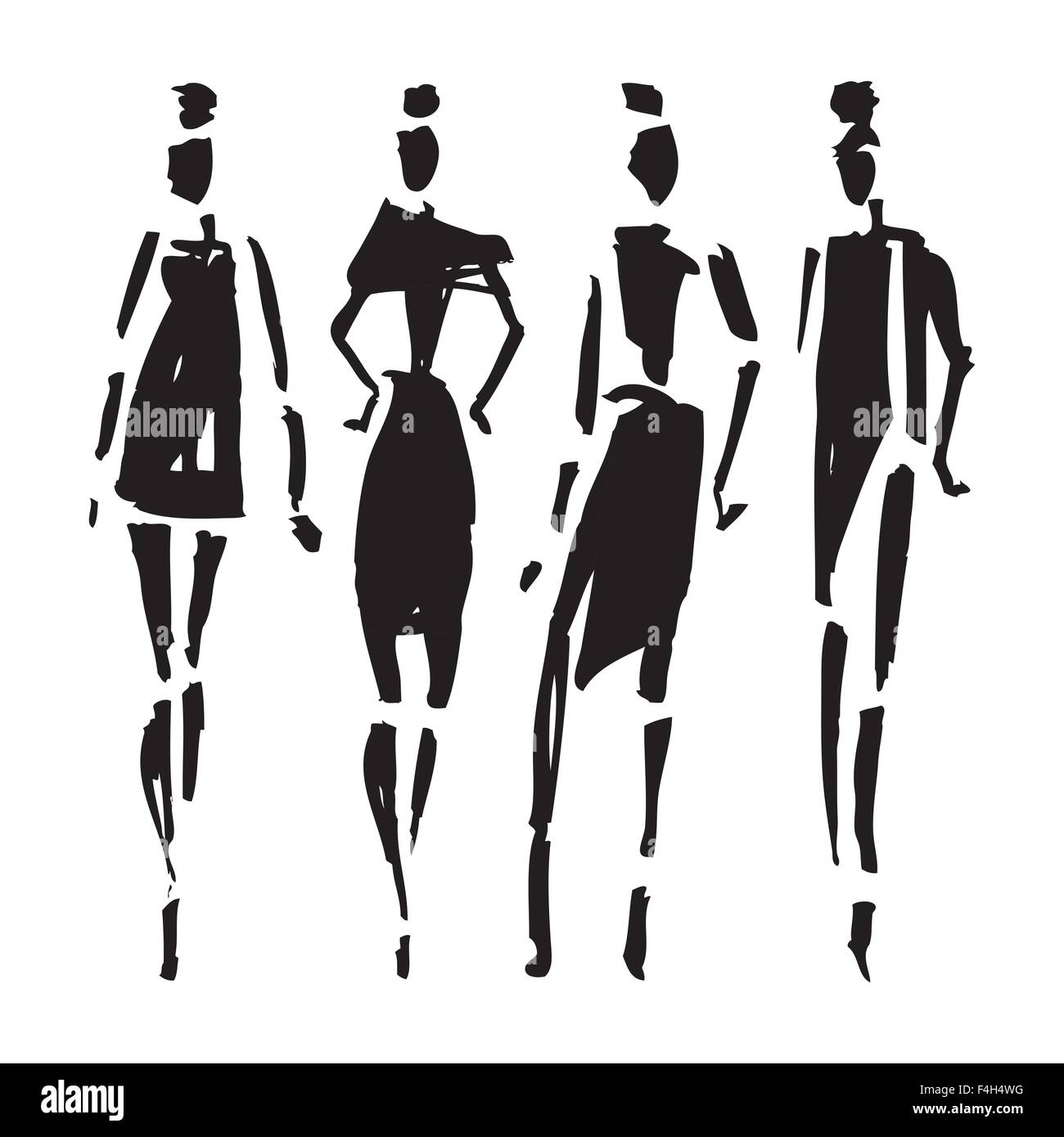 Beautiful Woman silhouette Stock Vector Image & Art - Alamy