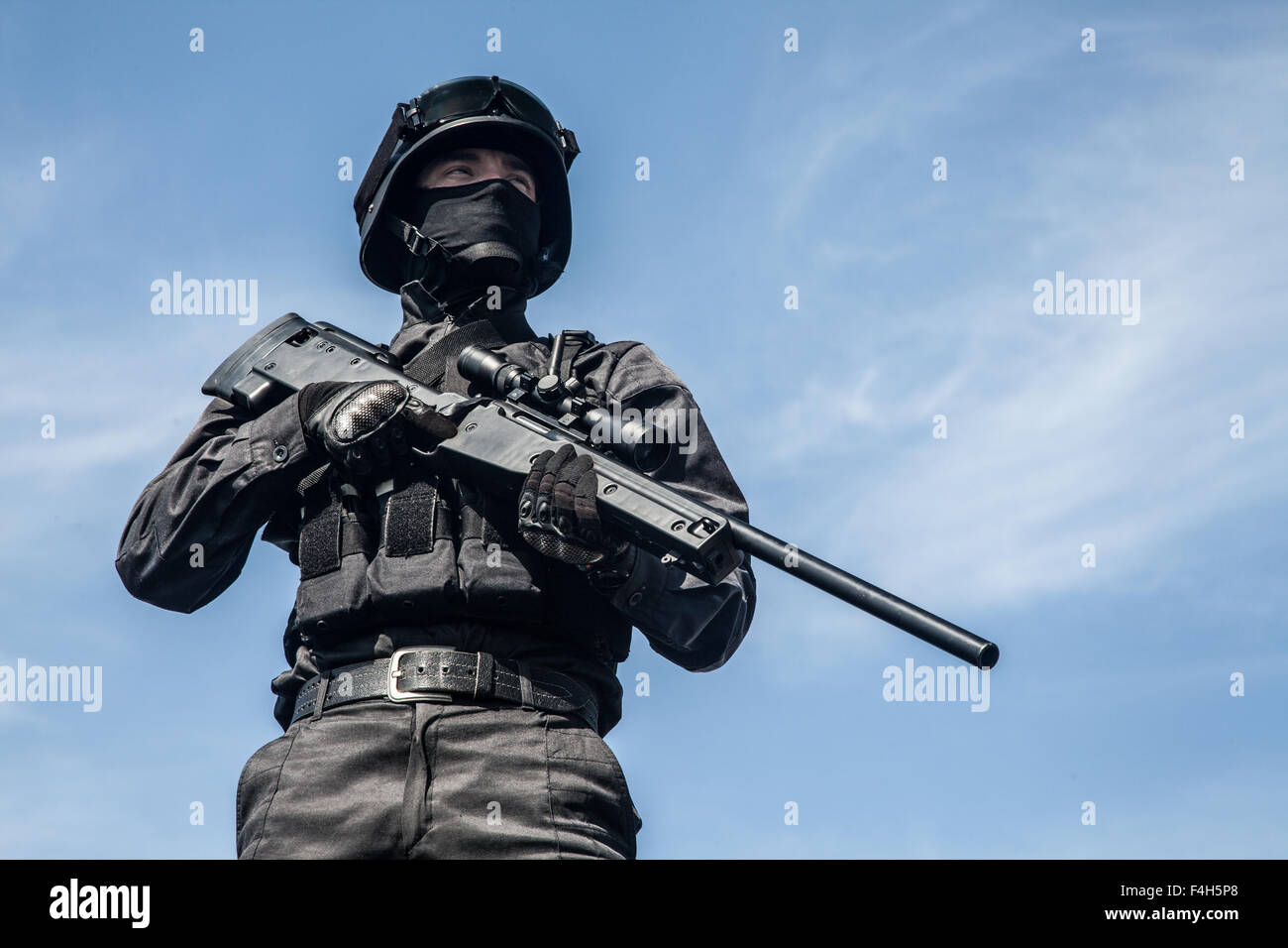 SWAT police sniper Stock Photo - Alamy