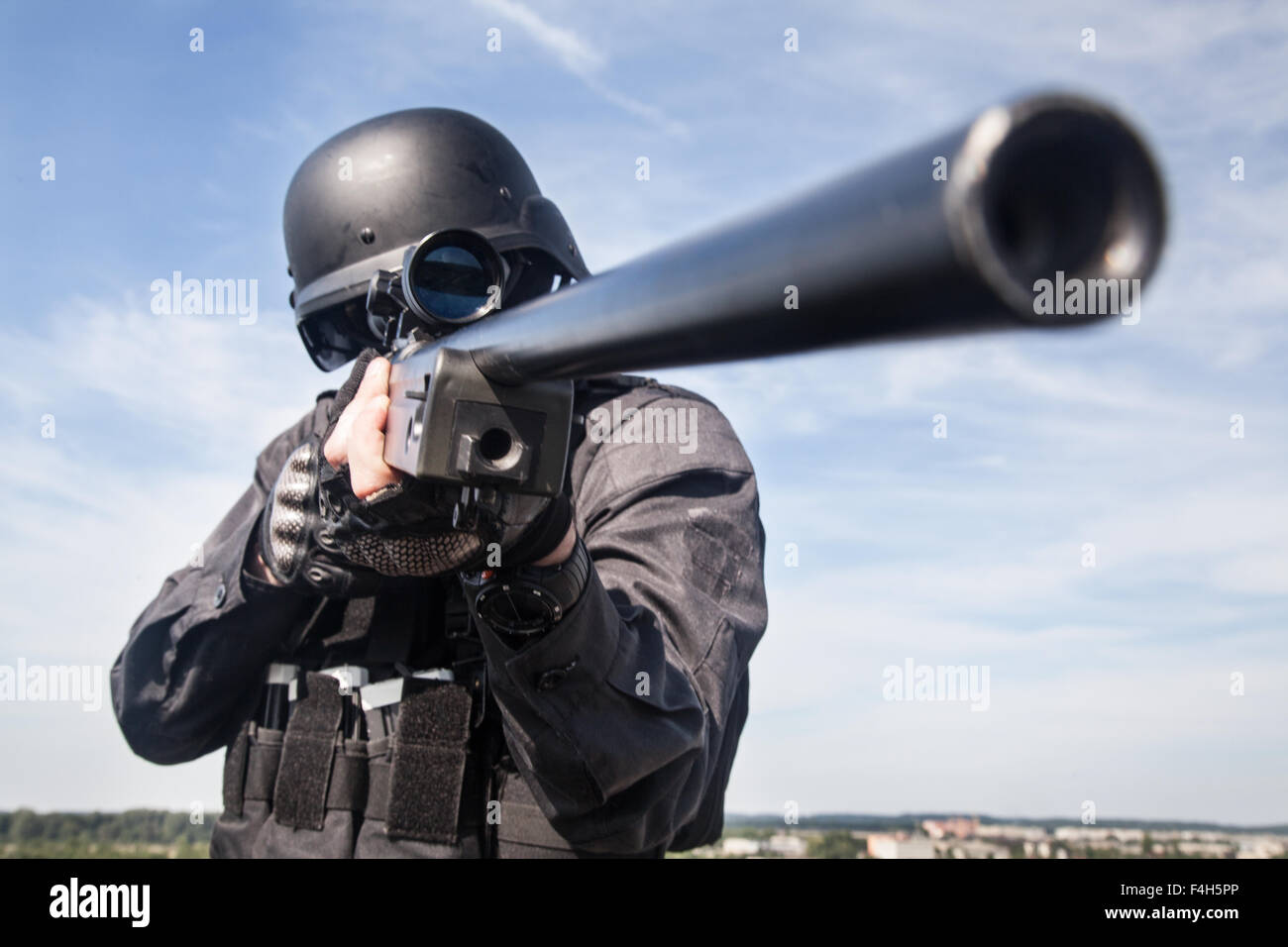 SWAT police sniper Stock Photo - Alamy