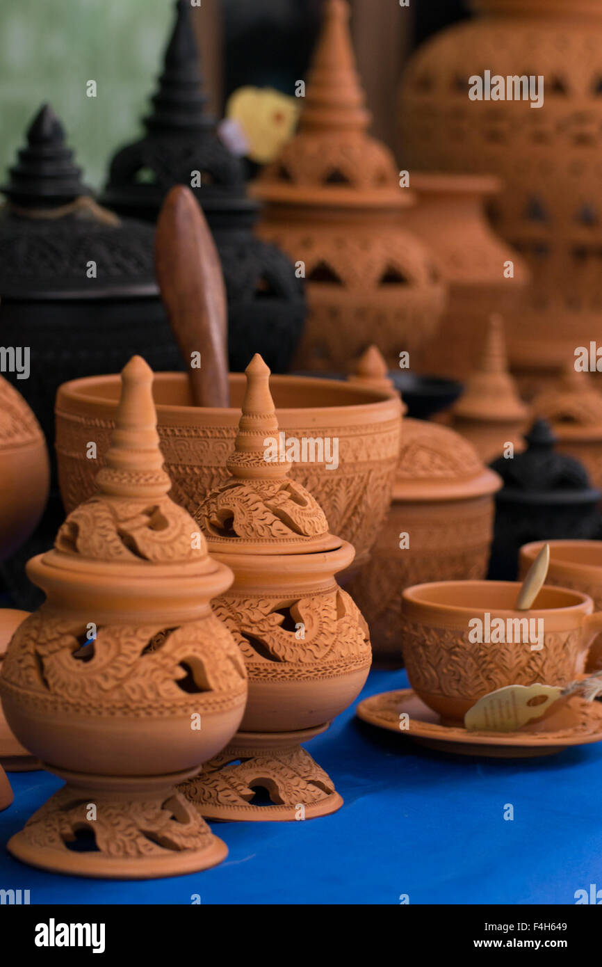 Pottery and Different Handicrafts In Thailand Stock Photo - Alamy