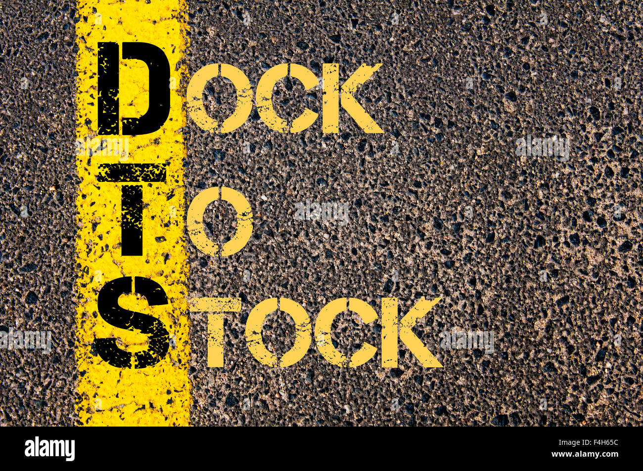 Concept image of Business Acronym DTS as DOCK TO STOCK written over ...