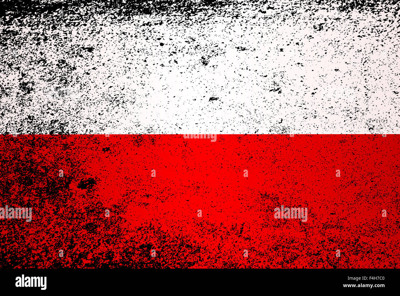 The flag of Poland in red and white with grunge effect Stock Photo - Alamy