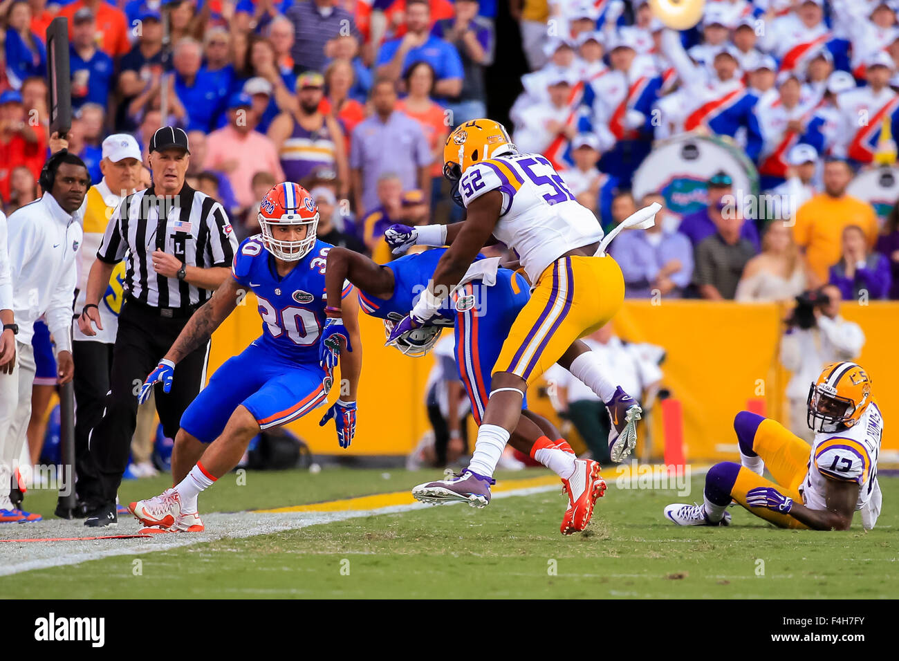 Rouge, LA, USA. 17th Oct, 2015. Florida Gators quarterback Treon Harris ...