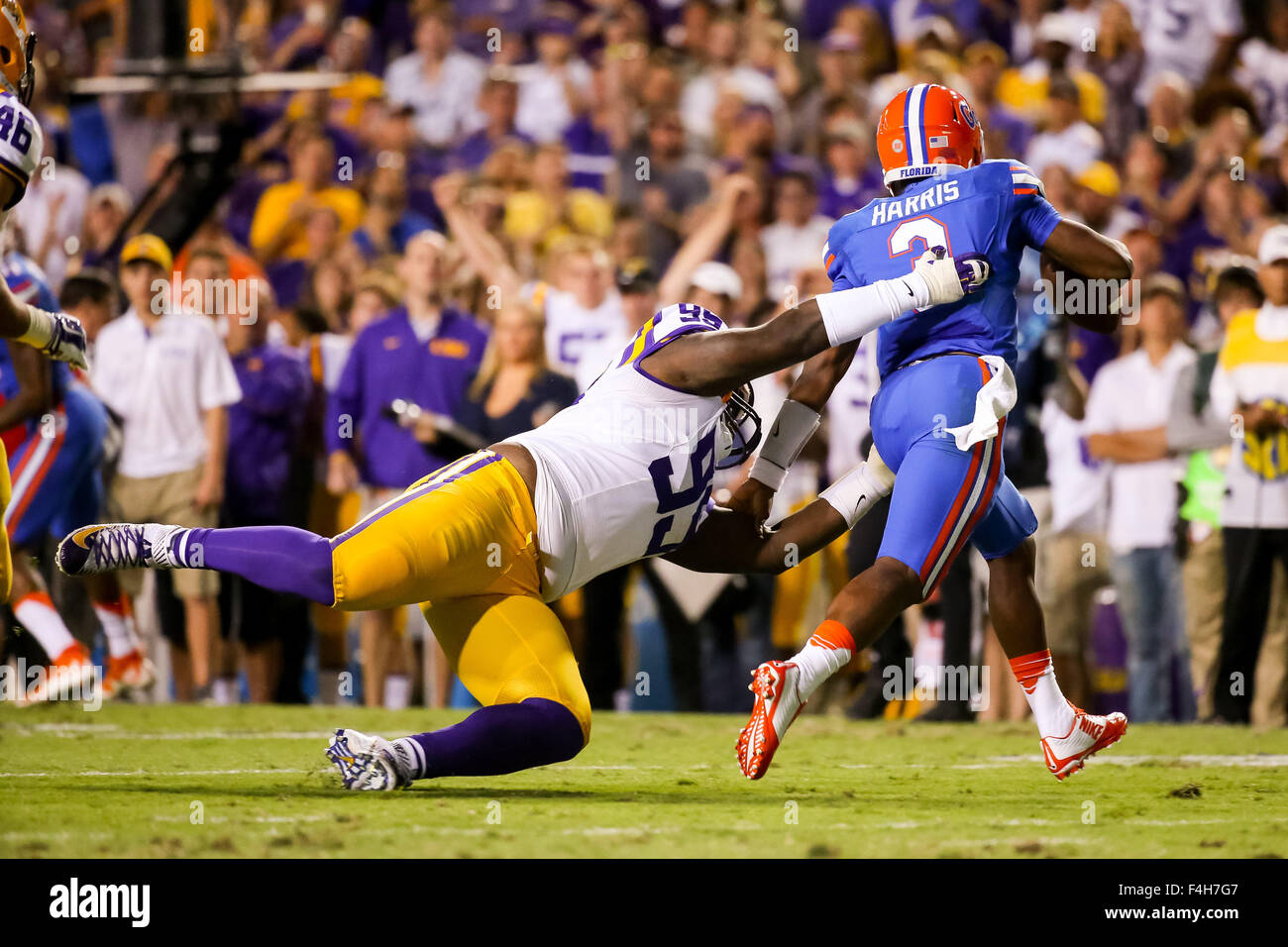Rouge, LA, USA. 17th Oct, 2015. Florida Gators quarterback Treon Harris ...