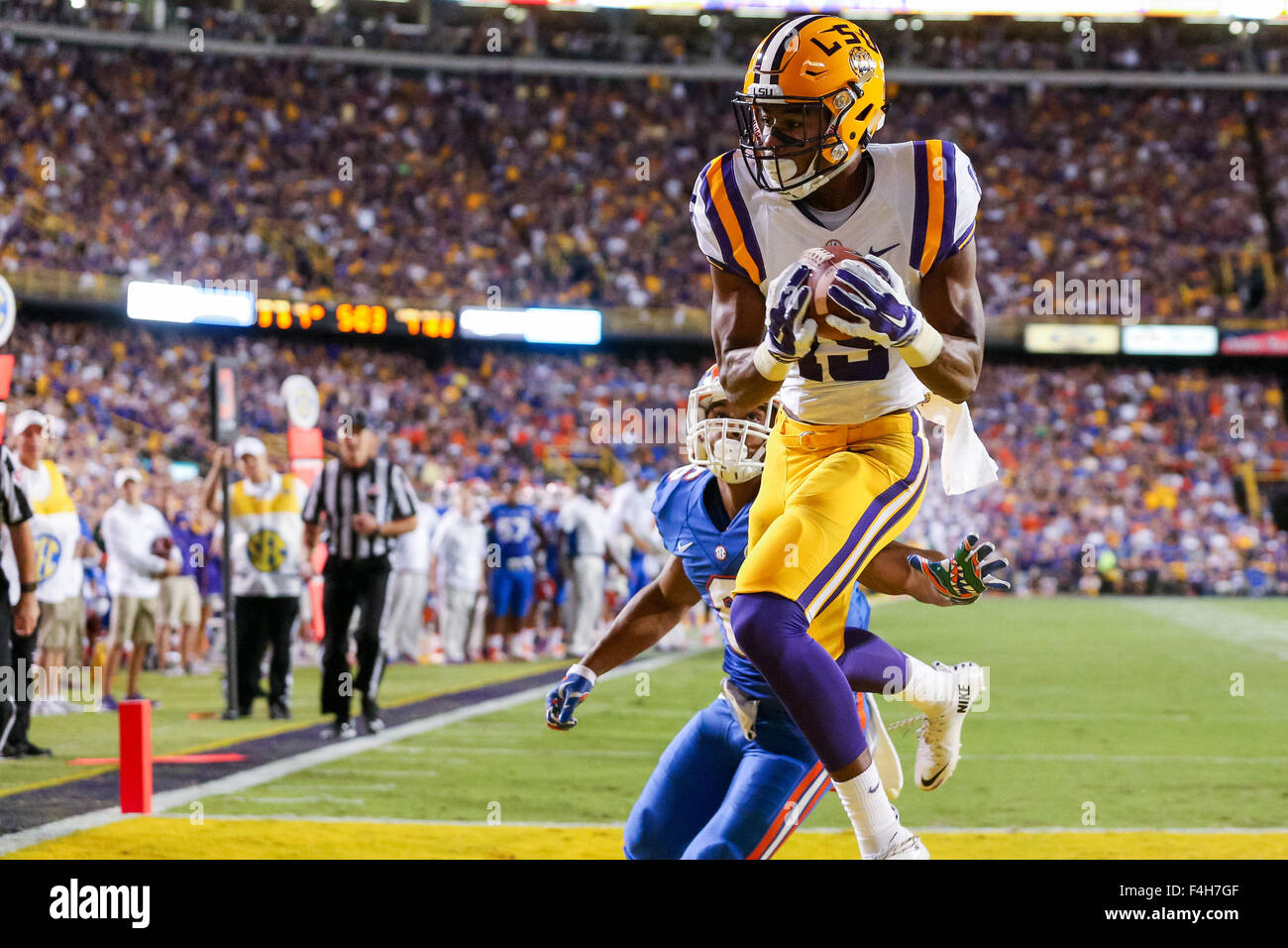 Rouge, LA, USA. 17th Oct, 2015. LSU Tigers wide receiver Malachi Dupre ...