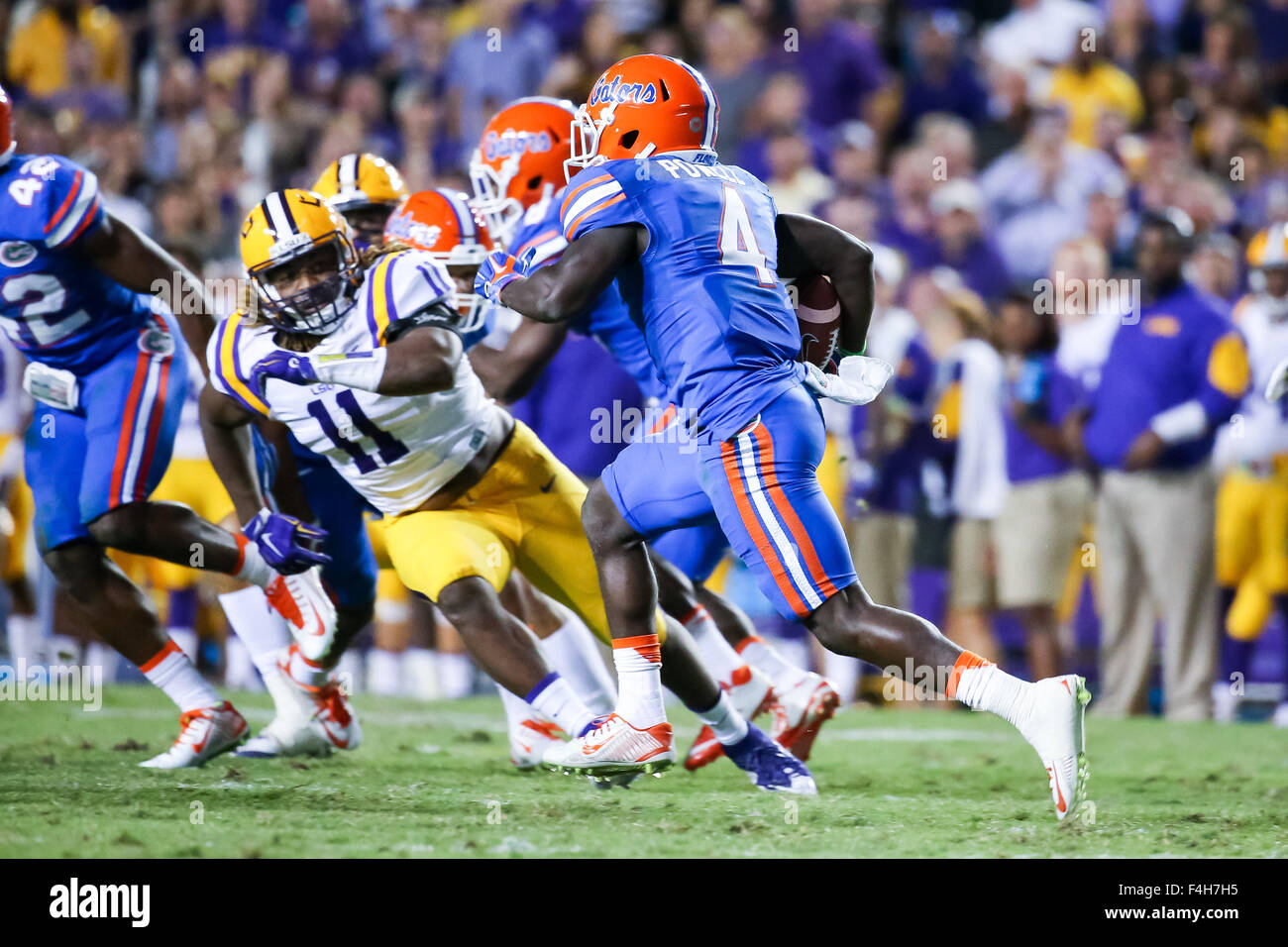 Rouge, LA, USA. 17th Oct, 2015. Florida Gators wide receiver Brandon ...