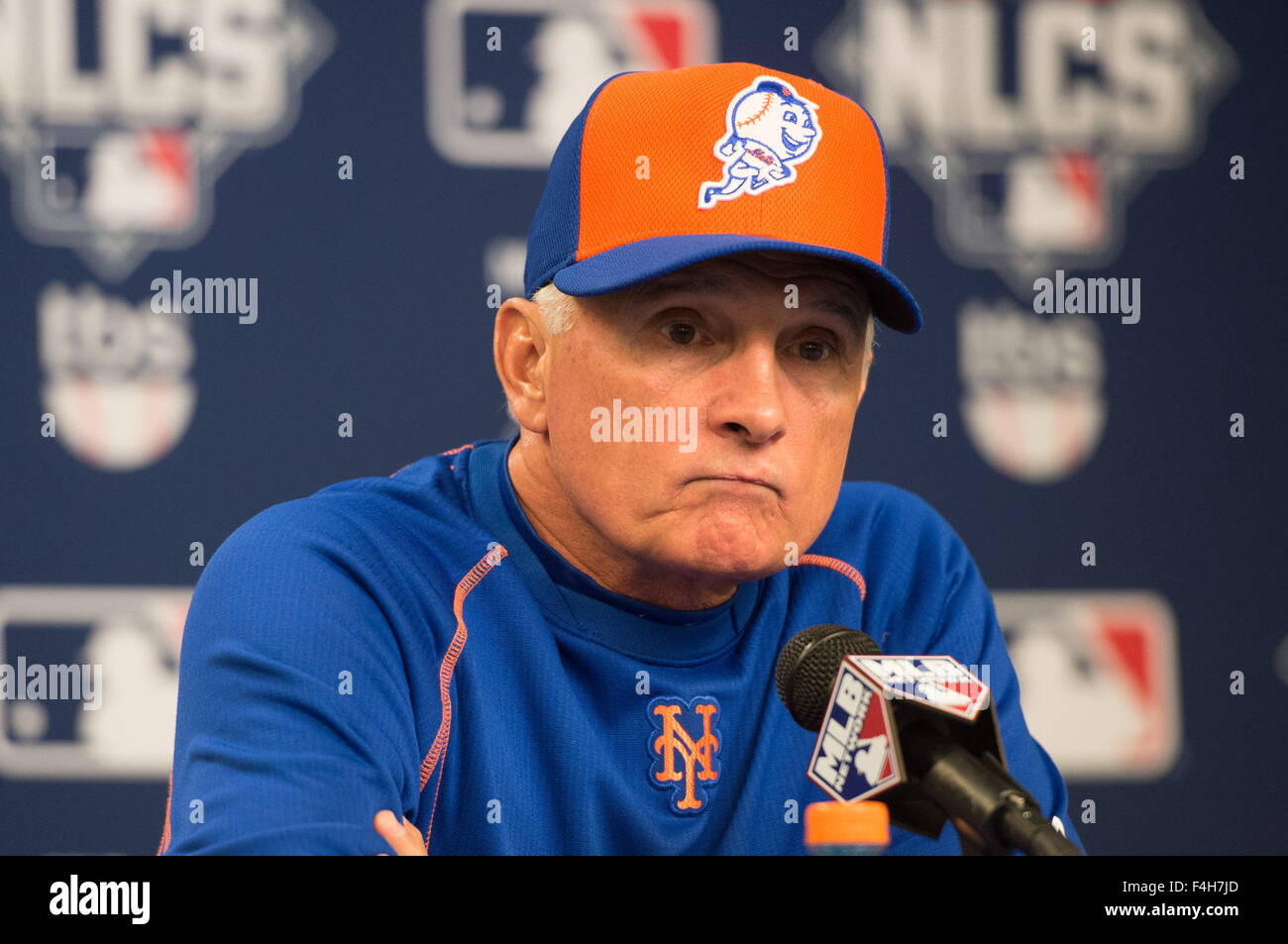 New York, NY, USA. 17th Oct, 2015. New York Mets manager TERRY COLLINS ...