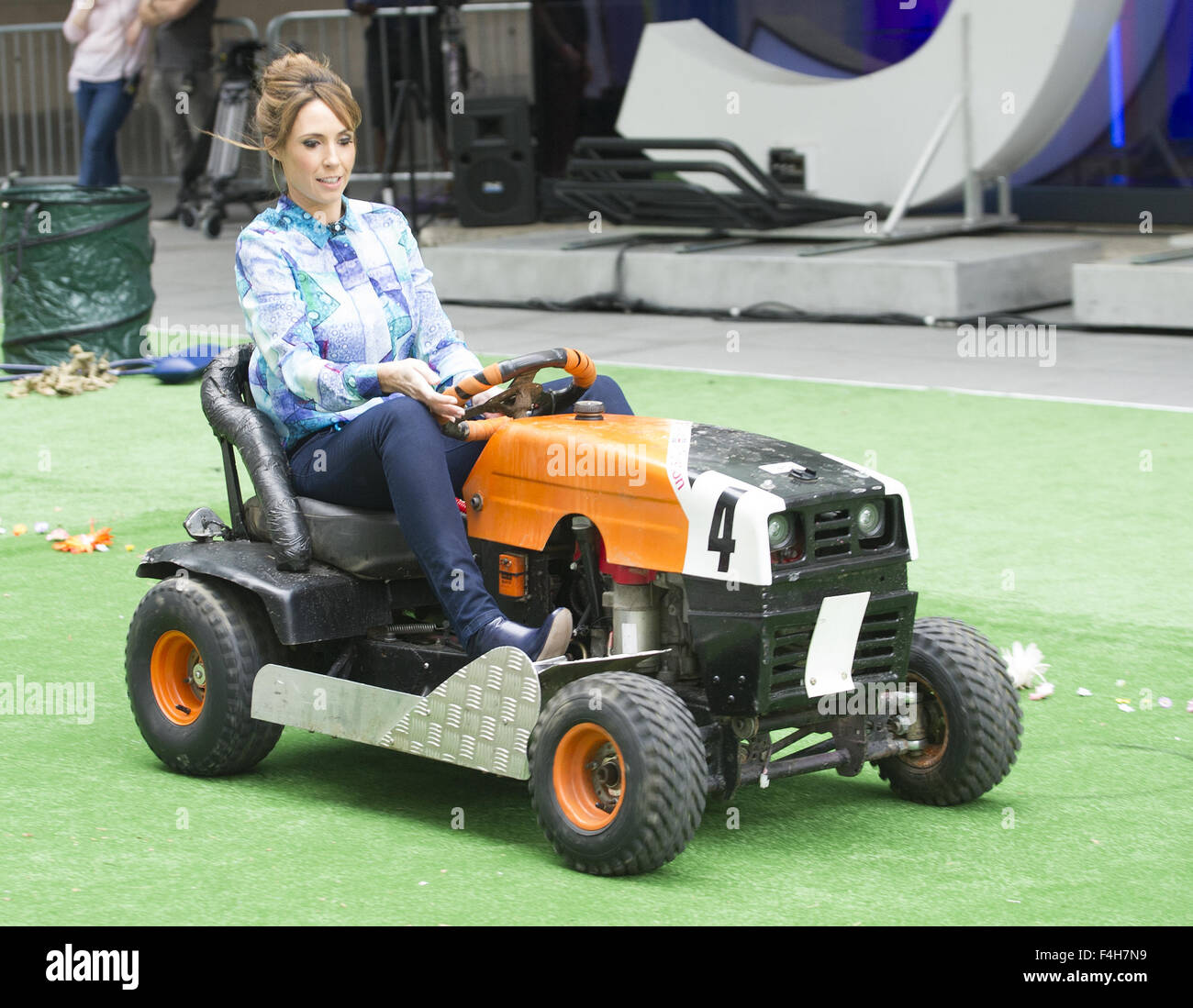 Alex Jones films for 'The One Show' Featuring: Alex Jones Where: London ...