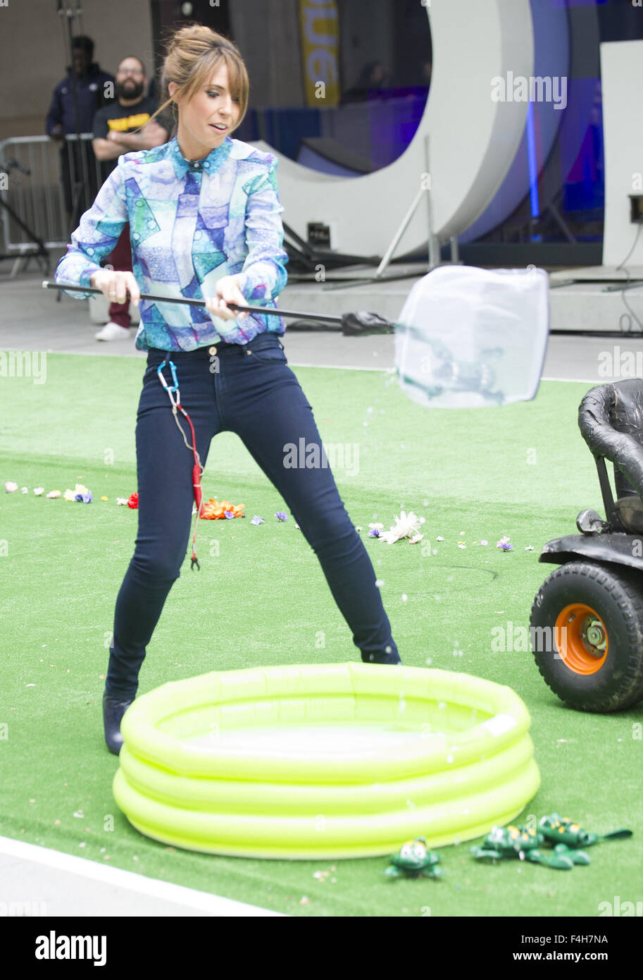 Alex Jones films for 'The One Show' Featuring: Alex Jones Where: London ...