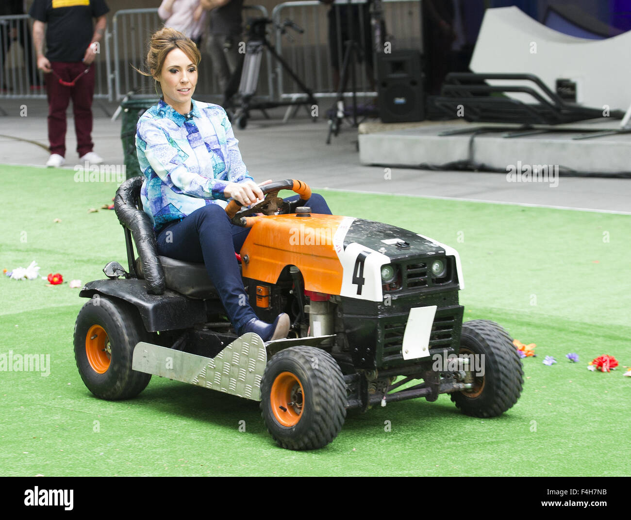 Alex Jones films for 'The One Show' Featuring: Alex Jones Where: London ...