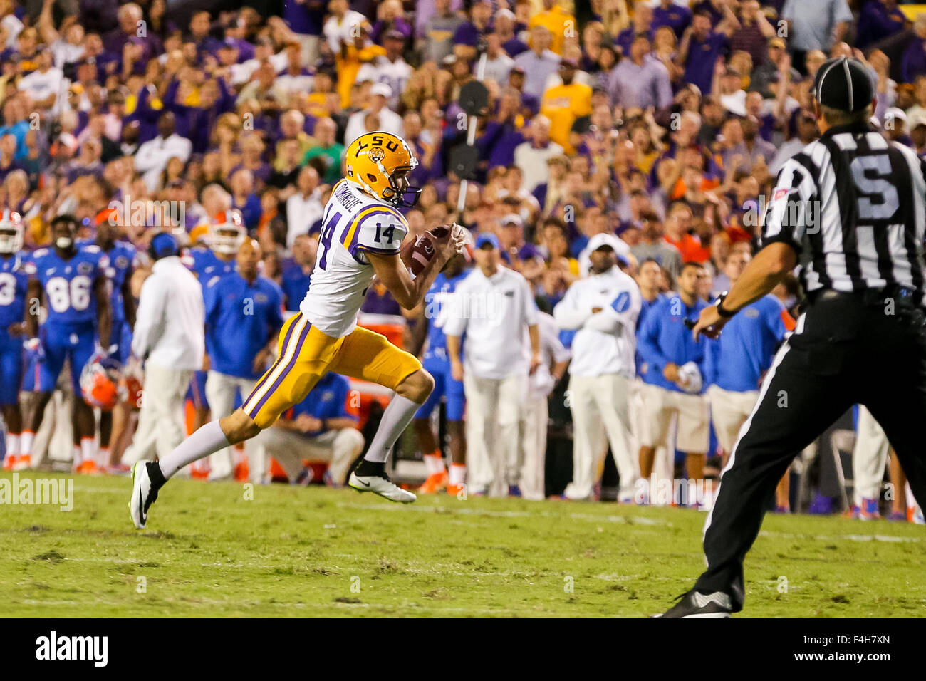 Rouge, LA, USA. 17th Oct, 2015. LSU Tigers place kicker Trent Domingue ...