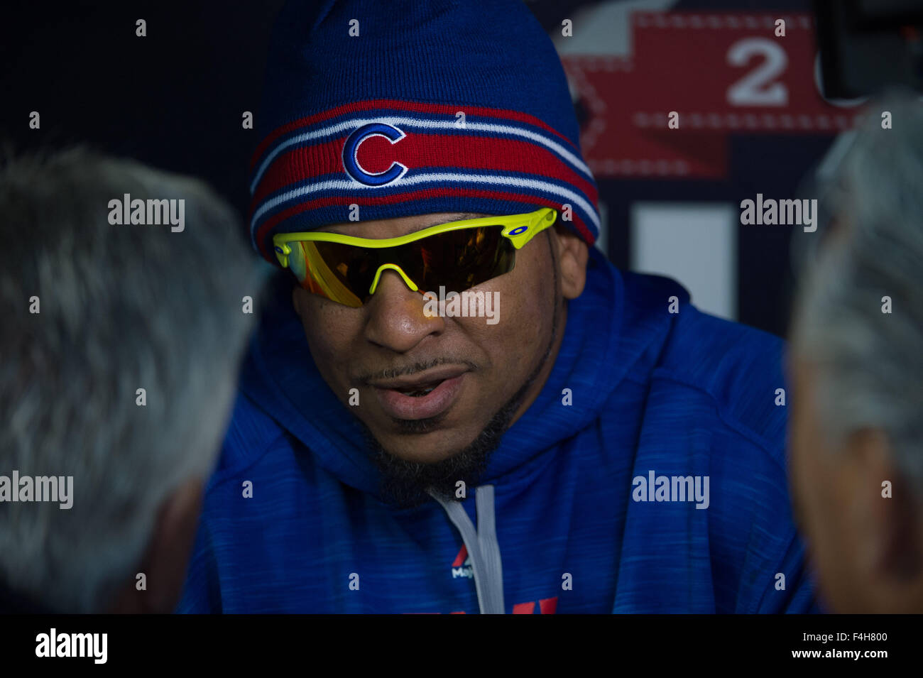 New York, NY, USA. 17th Oct, 2015. Chicago Cubs coach MANNY RAMIREZ ...