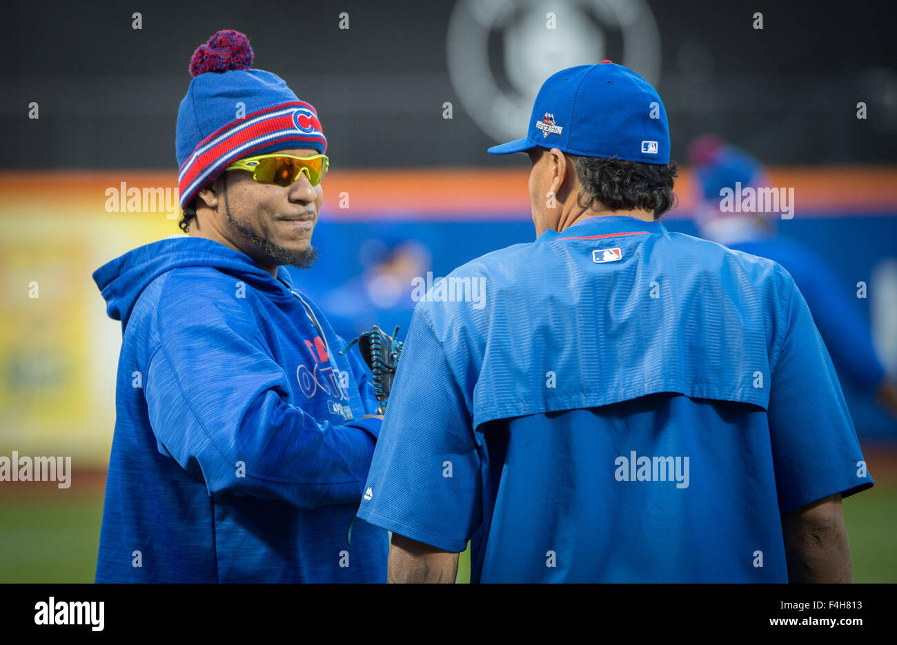 New York, NY, USA. 17th Oct, 2015. Chicago Cubs coach MANNY RAMIREZ ...