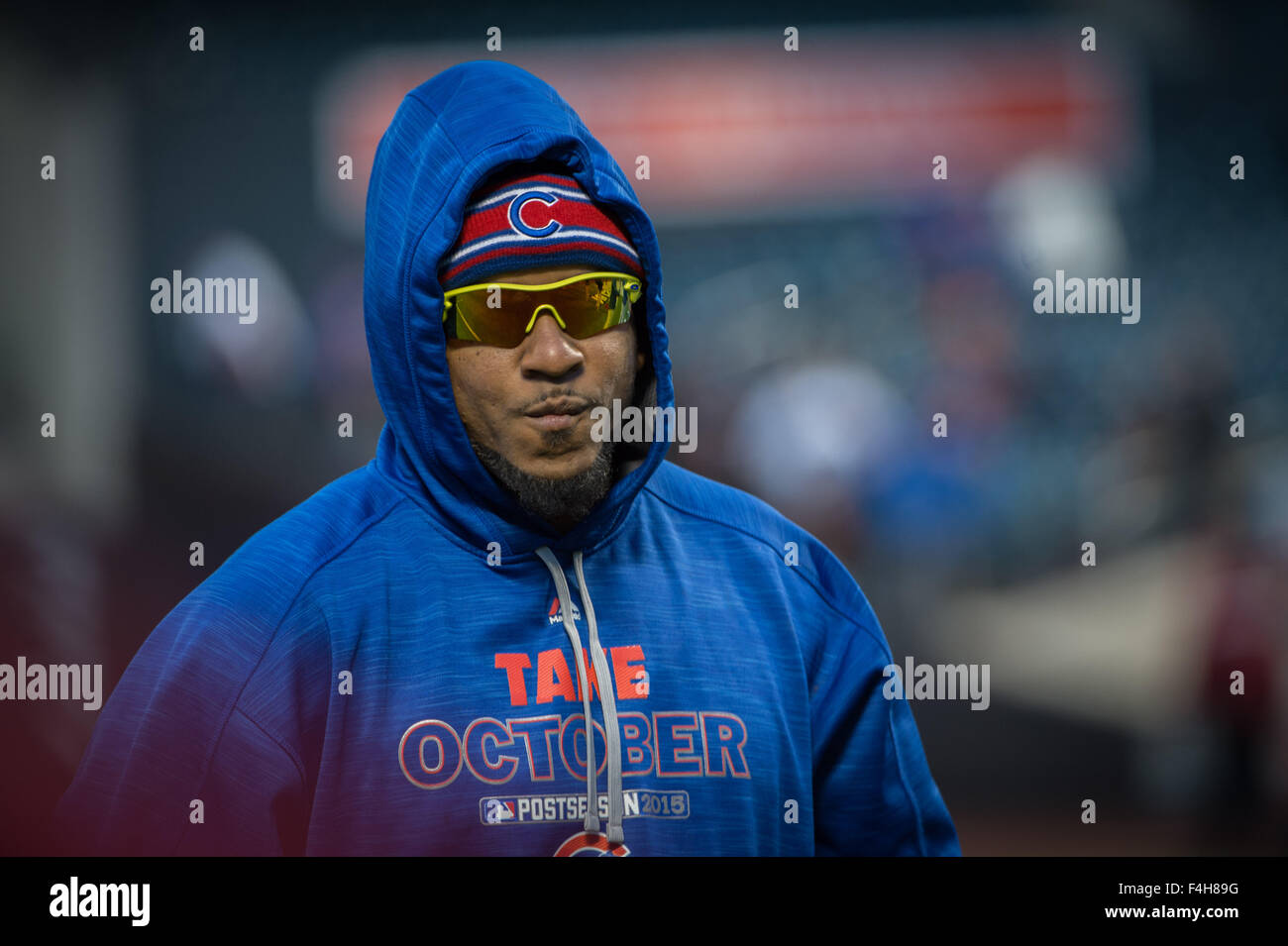 New York, NY, USA. 17th Oct, 2015. Chicago Cubs coach MANNY RAMIREZ ...