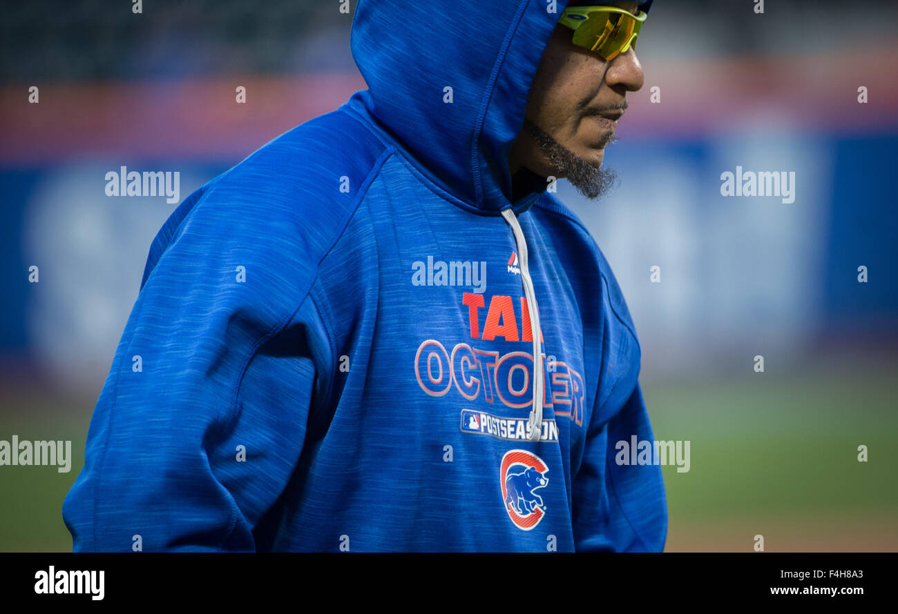 New York, NY, USA. 17th Oct, 2015. Chicago Cubs coach MANNY RAMIREZ ...