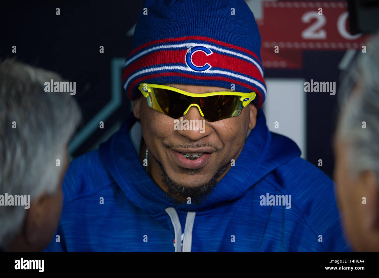 New York, NY, USA. 17th Oct, 2015. Chicago Cubs coach MANNY RAMIREZ ...