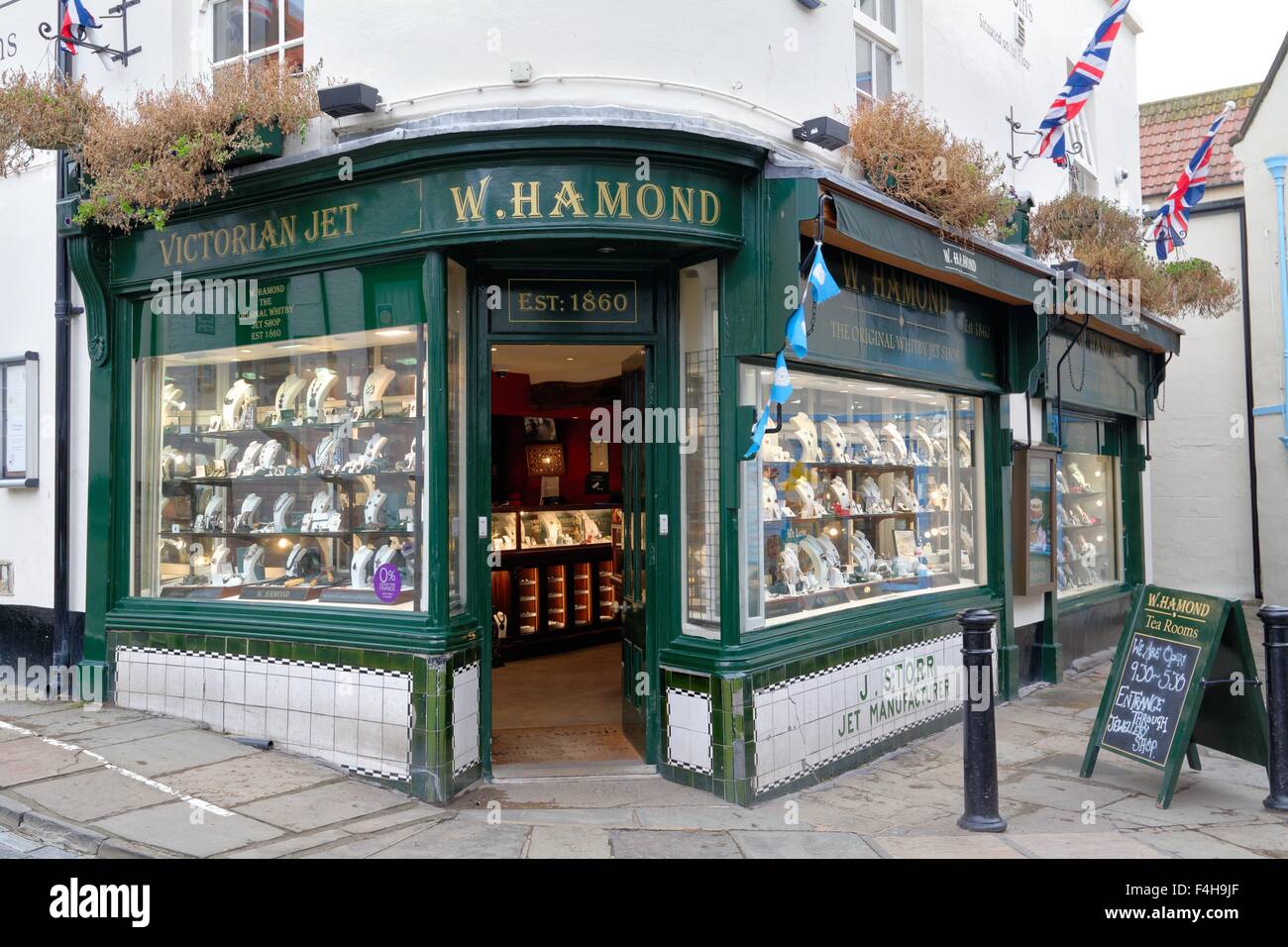 Exterior of Hamond Jet shop Church street Whitby North Yorkshire Stock ...