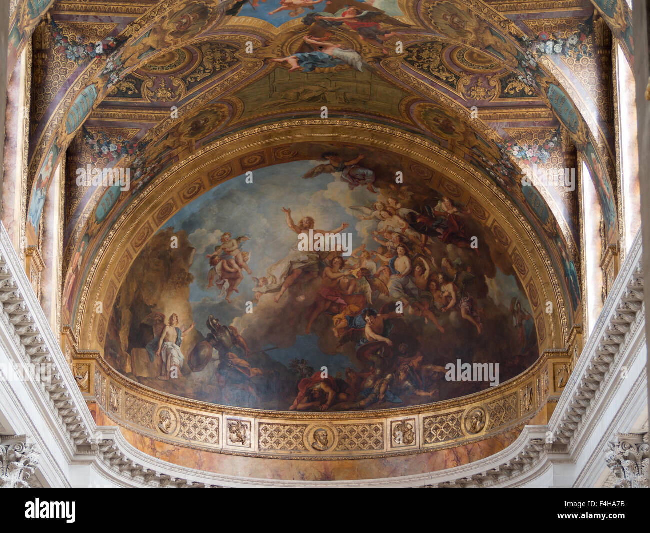 Versailles Royal Chapel ceiling fresco Stock Photo - Alamy