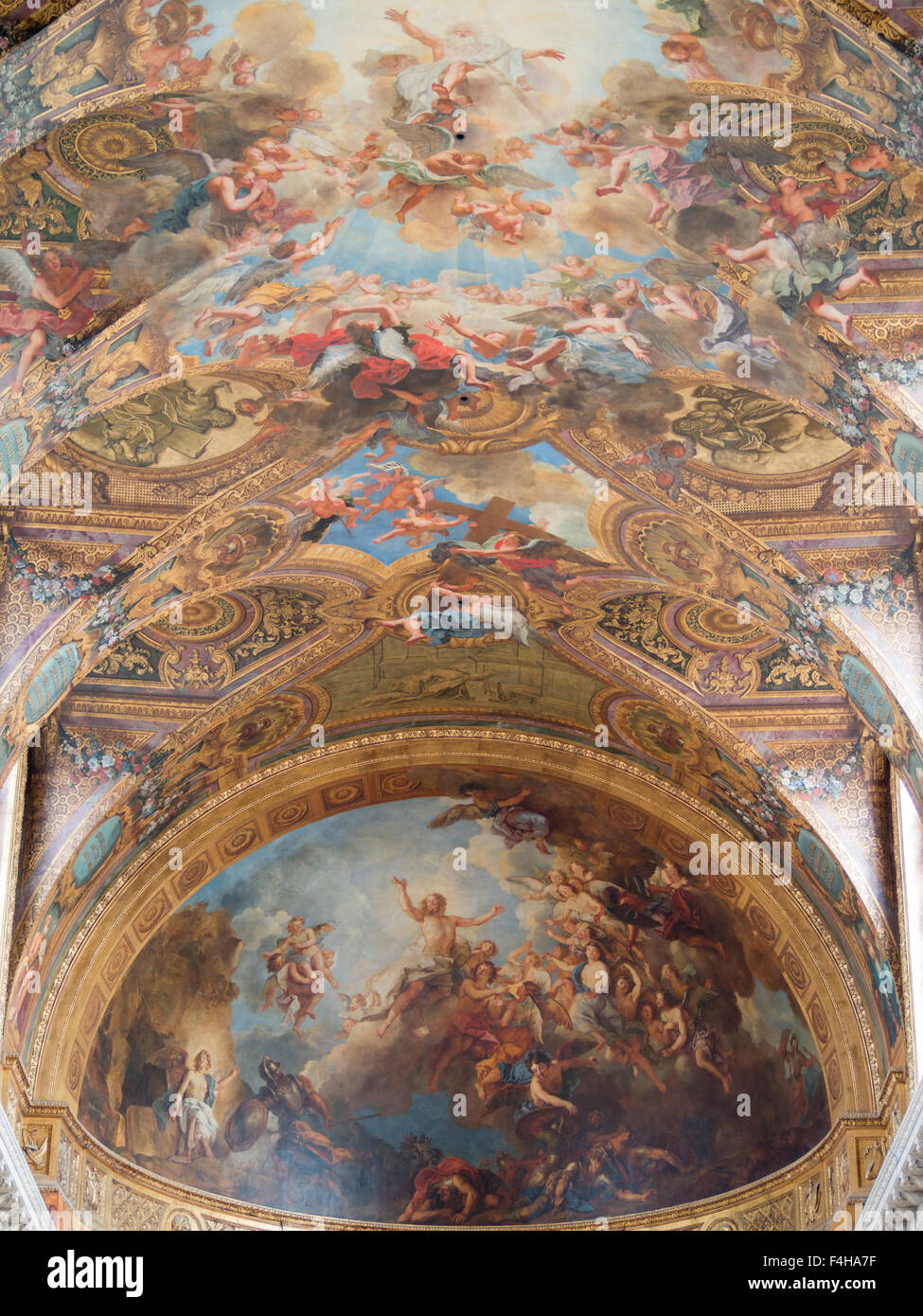 Versailles Royal Chapel ceiling fresco Stock Photo - Alamy