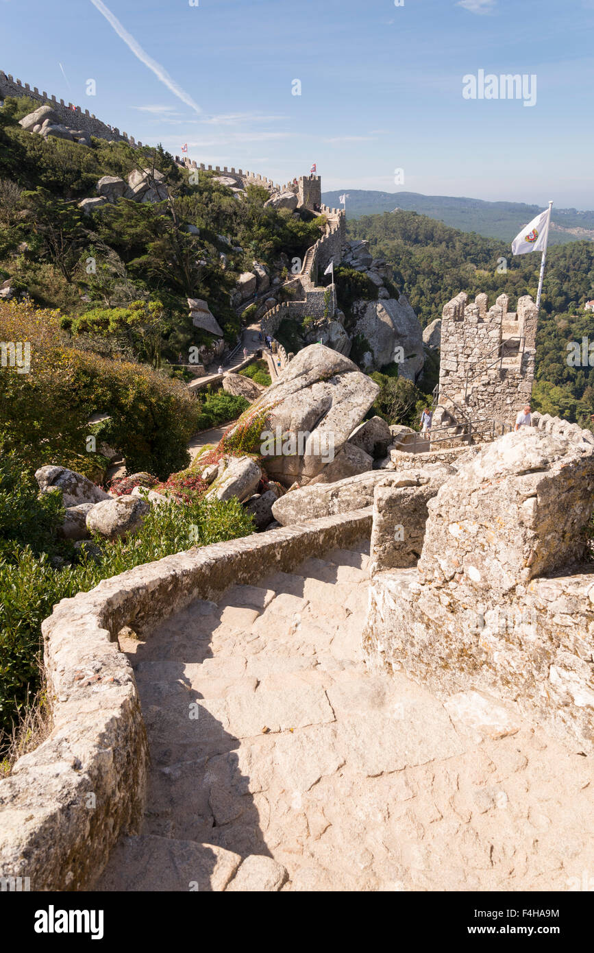 Moorish castle. Military fort built around 10th century by the Muslim ...