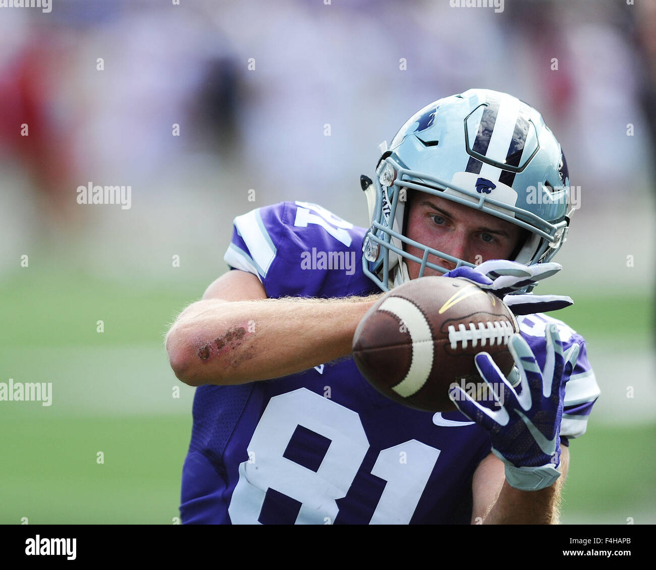 Manhattan, Kansas, USA. 17th Oct, 2015. Kansas State Wildcats wide ...