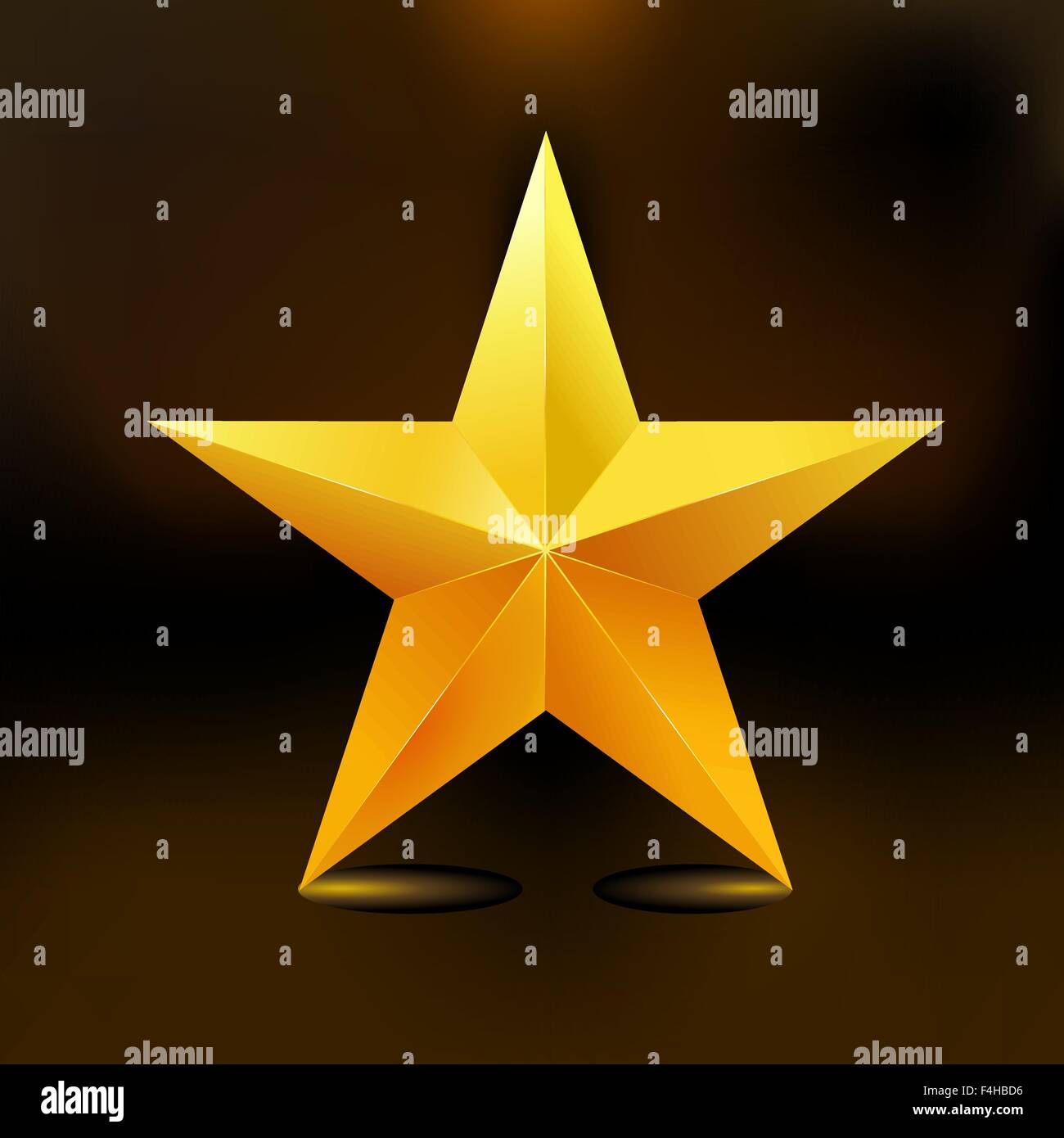 Single golden star shine on dark background Stock Vector Image & Art ...