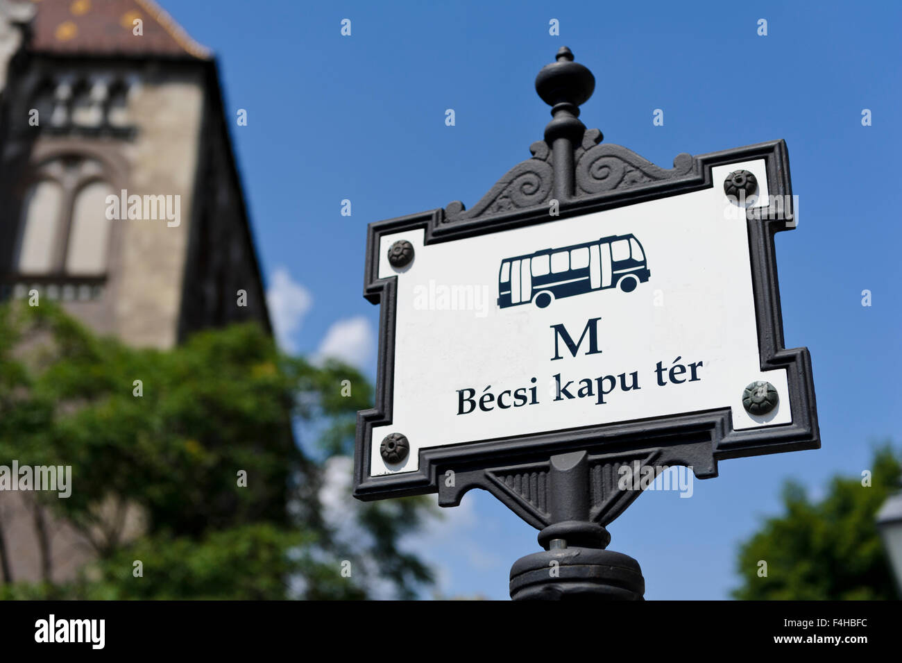 Bus sign budapest hi-res stock photography and images - Alamy