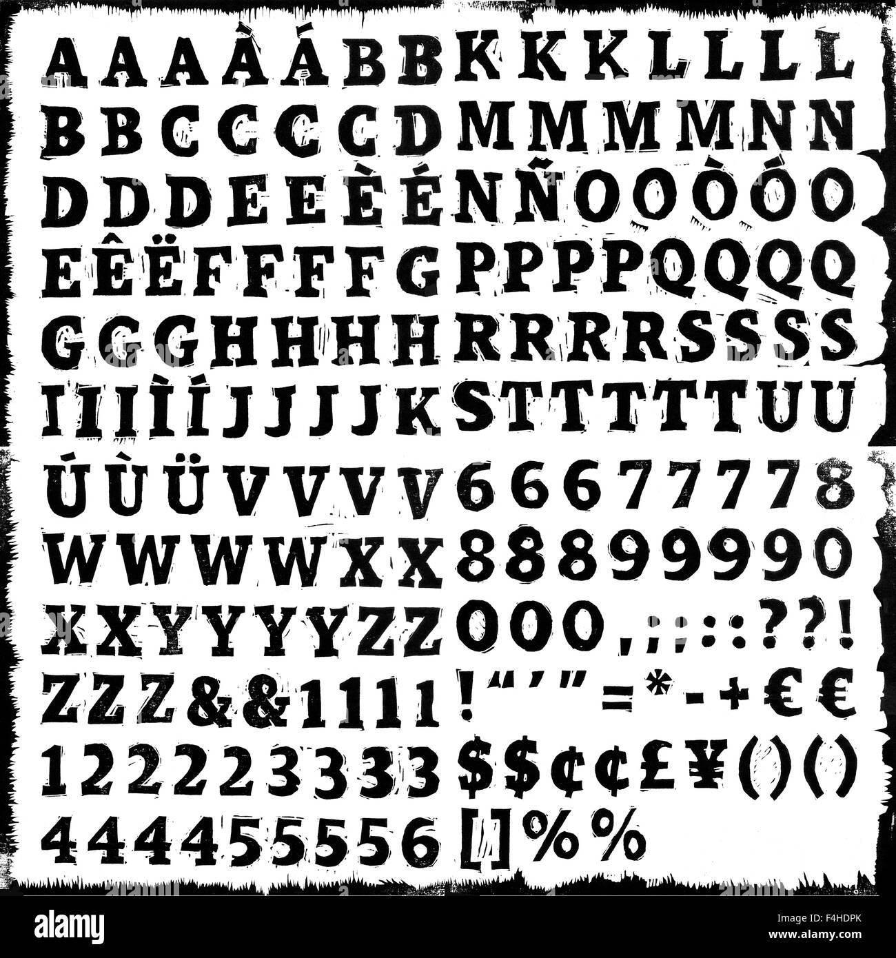 Alphabet letters engraving hi-res stock photography and images - Alamy