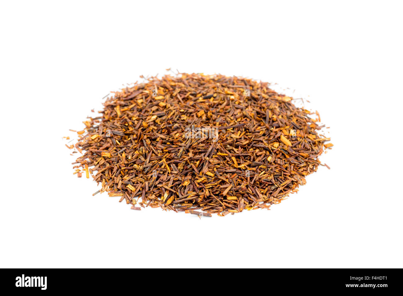 Pile of loose South African red tea or bush tea isolated on white ...