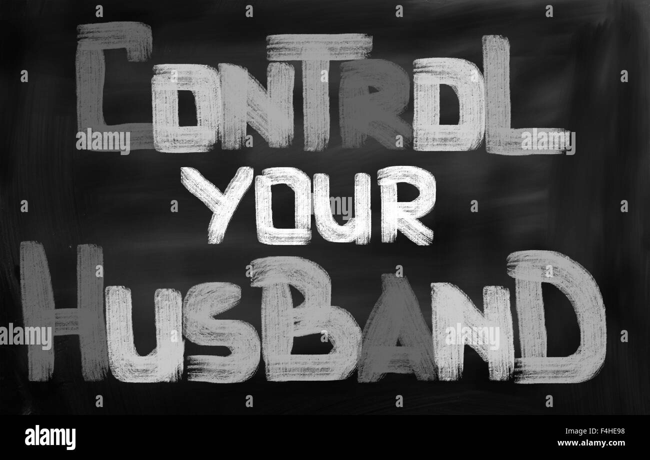 Control Your Husband Concept Stock Photo - Alamy
