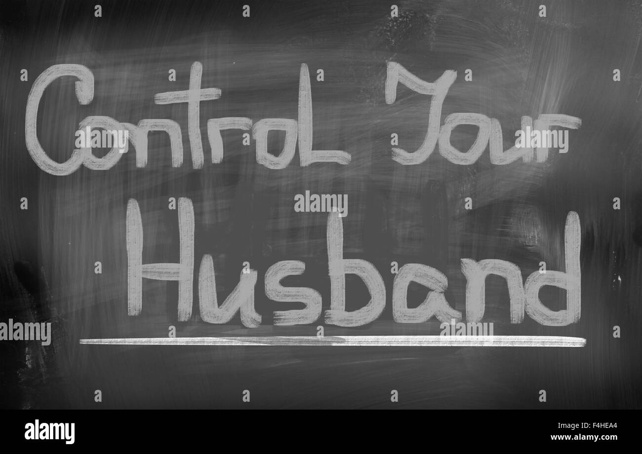 Control Your Husband Concept Stock Photo - Alamy