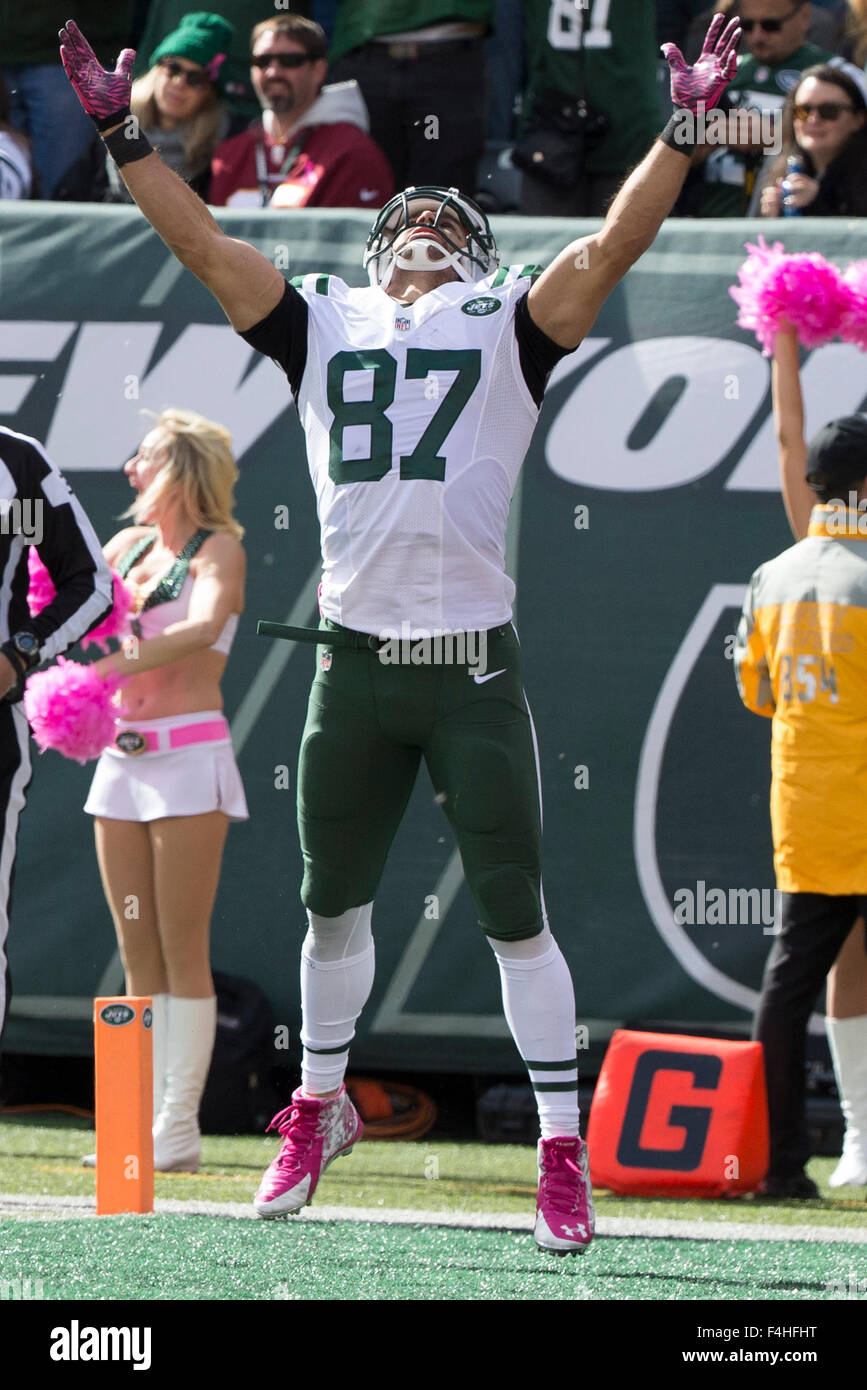 October 18, 2015, New York Jets wide receiver Eric Decker (87) reacts ...
