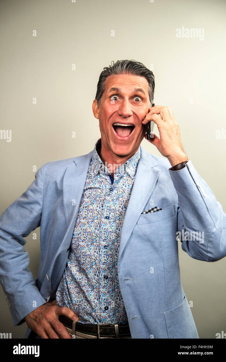 Happy latin american man talking hi-res stock photography and images ...