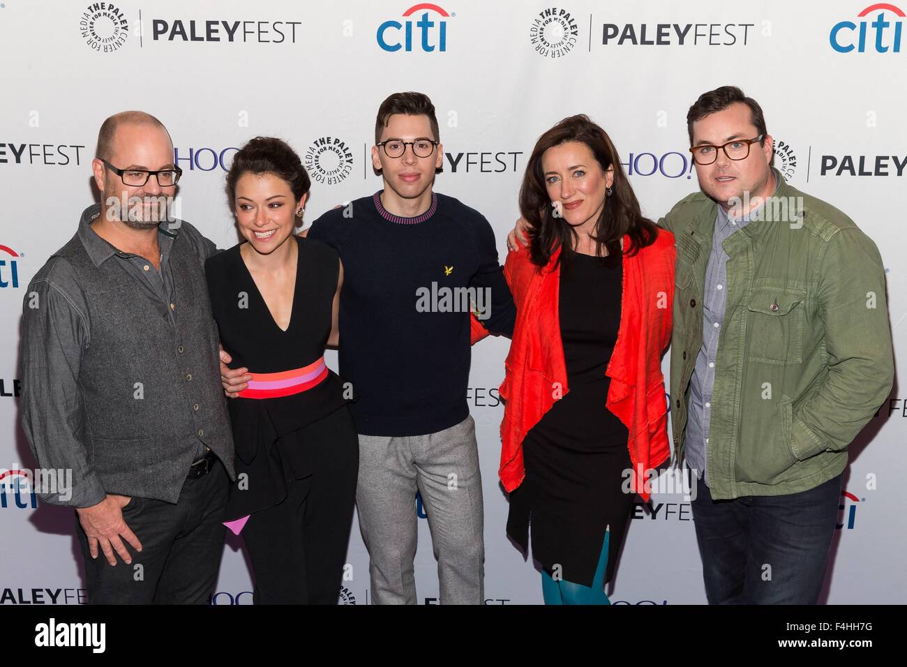 New York, NY, USA. 18th Oct, 2015. Graeme Manson, Tatiana Maslany ...