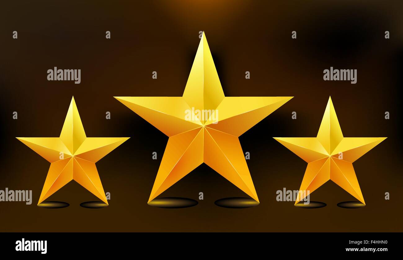 Illustration of the three gold stars. Vector Stock Vector Image & Art ...