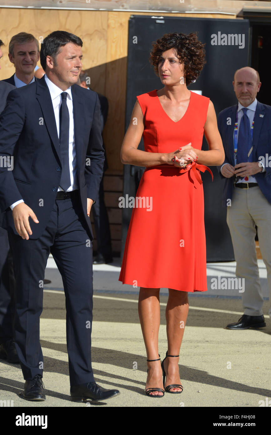 Angela Merkel visits Expo 2015 in Milan Featuring: Matteo Renzi, Agnese ...