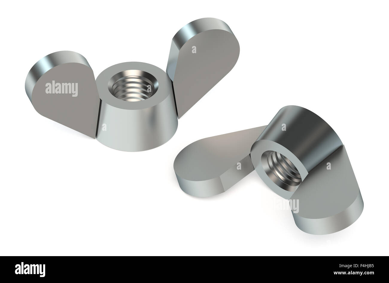 wing nuts isolated on white background Stock Photo - Alamy