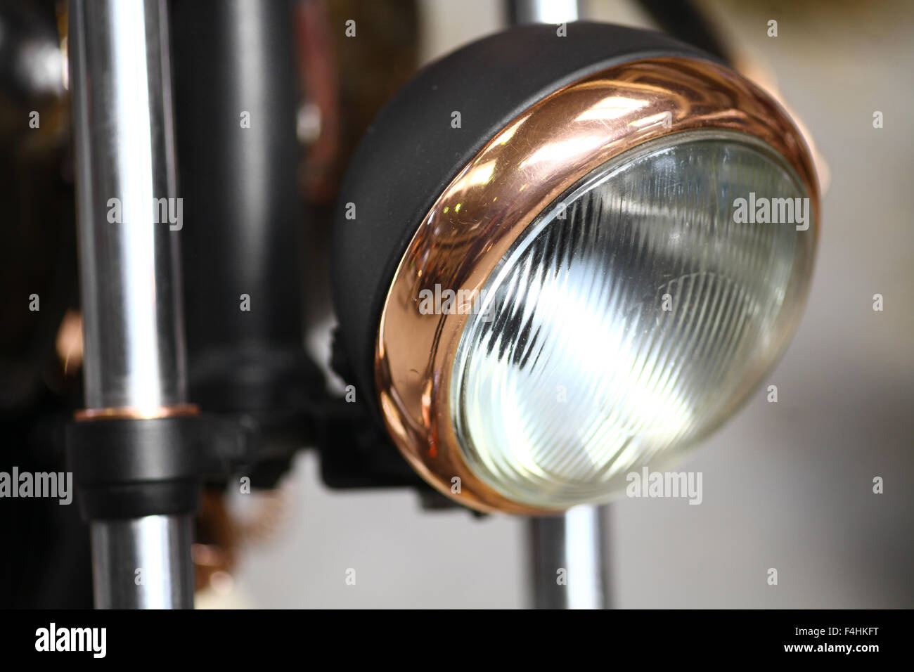 Color detail on the headlight of a motorcycle Stock Photo - Alamy