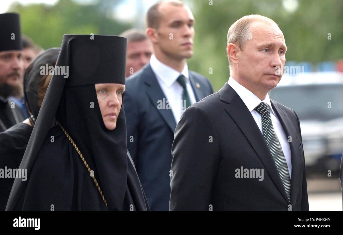 Russian President Vladimir Putin during the funeral of former prime ...
