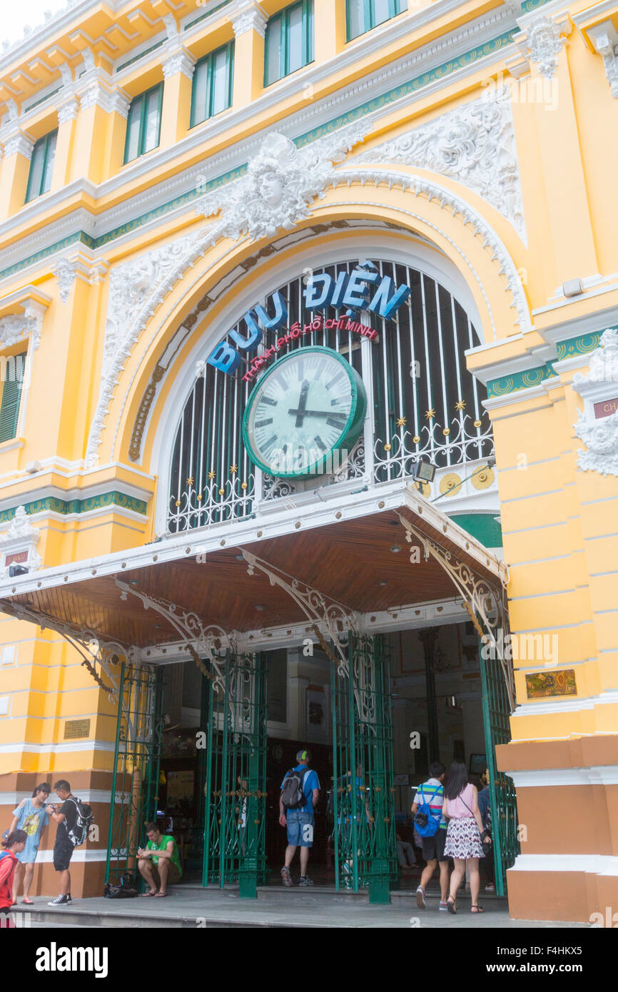 entrance to the General Post Office building in Saigon ( ho chi minh ...
