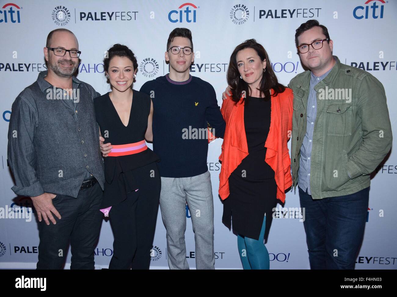 New York, NY, USA. 18th Oct, 2015. Graeme Manson, Tatiana Maslany ...