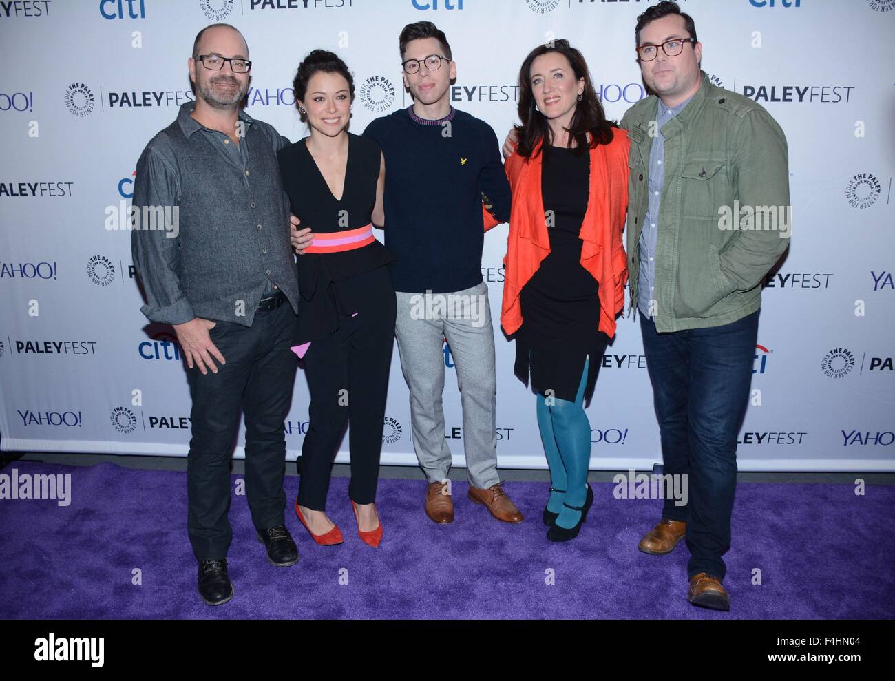 New York, NY, USA. 18th Oct, 2015. Graeme Manson, Tatiana Maslany ...