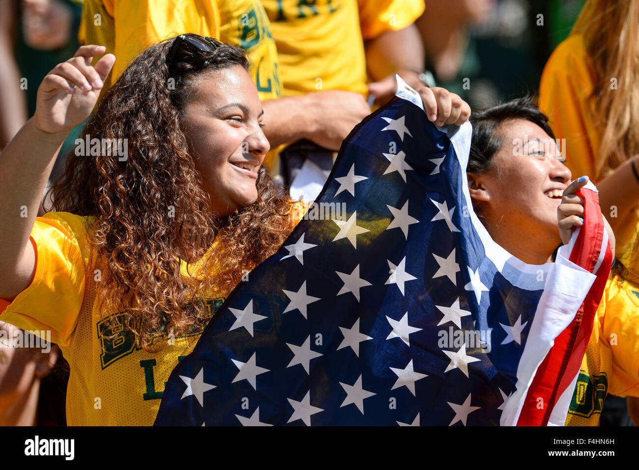 Waco, Texas, USA. 17th Oct, 2015. Baylor Bears fans during the NCAA ...