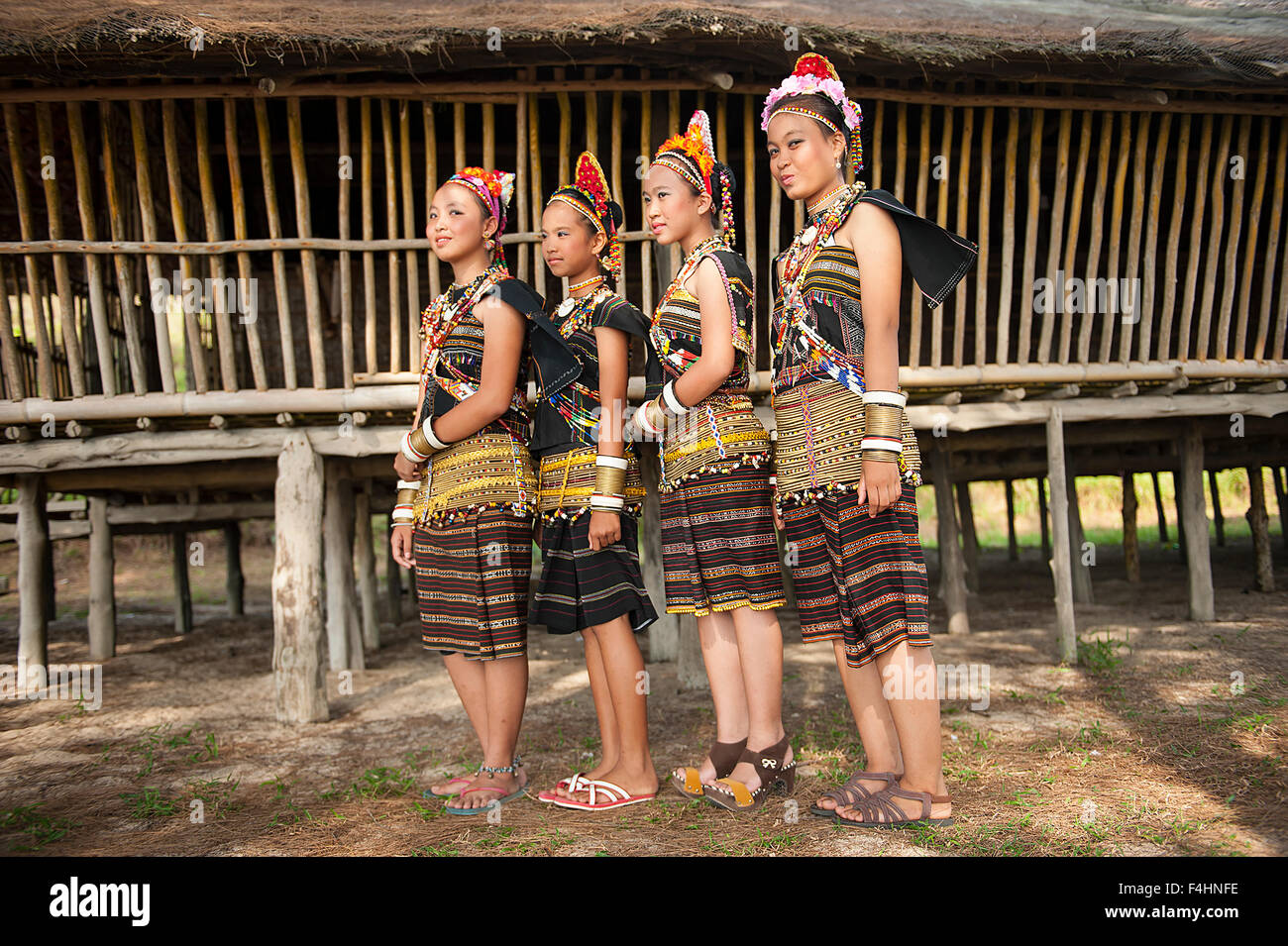 Ladies from Rungus ethnic wearing traditional costume Stock Photo - Alamy