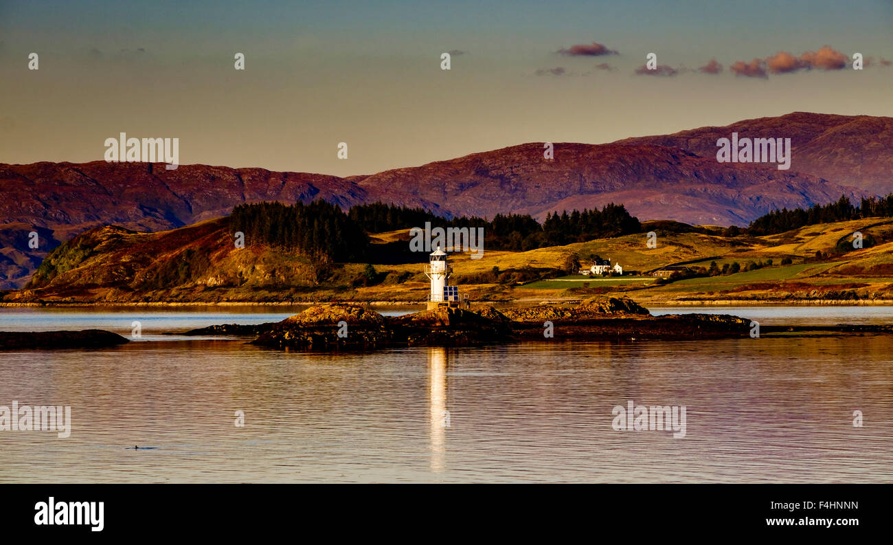 Lismore Lighthouse in Loch Linnhe, Highlands of Scotland Stock Photo ...
